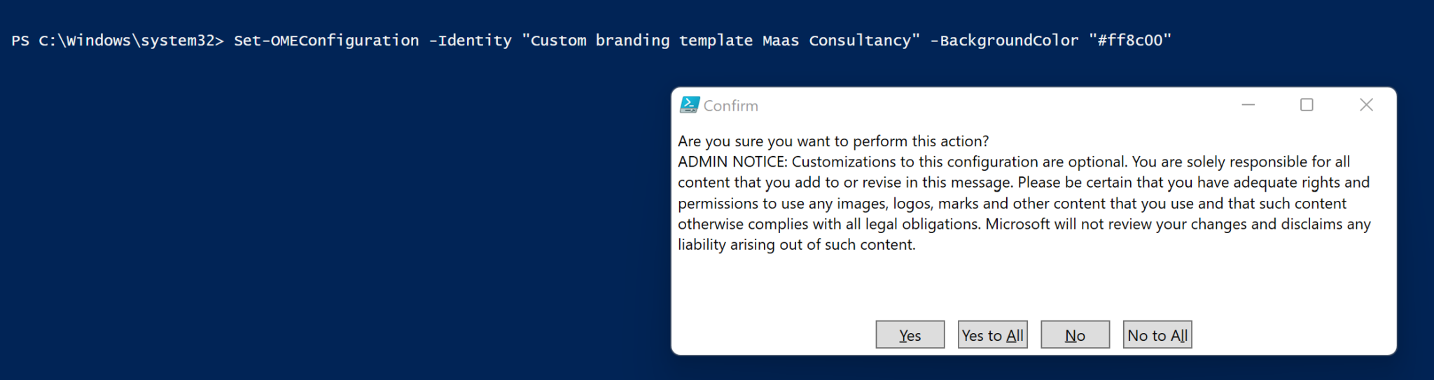 Setup an OME Branding template - MSSecurity365